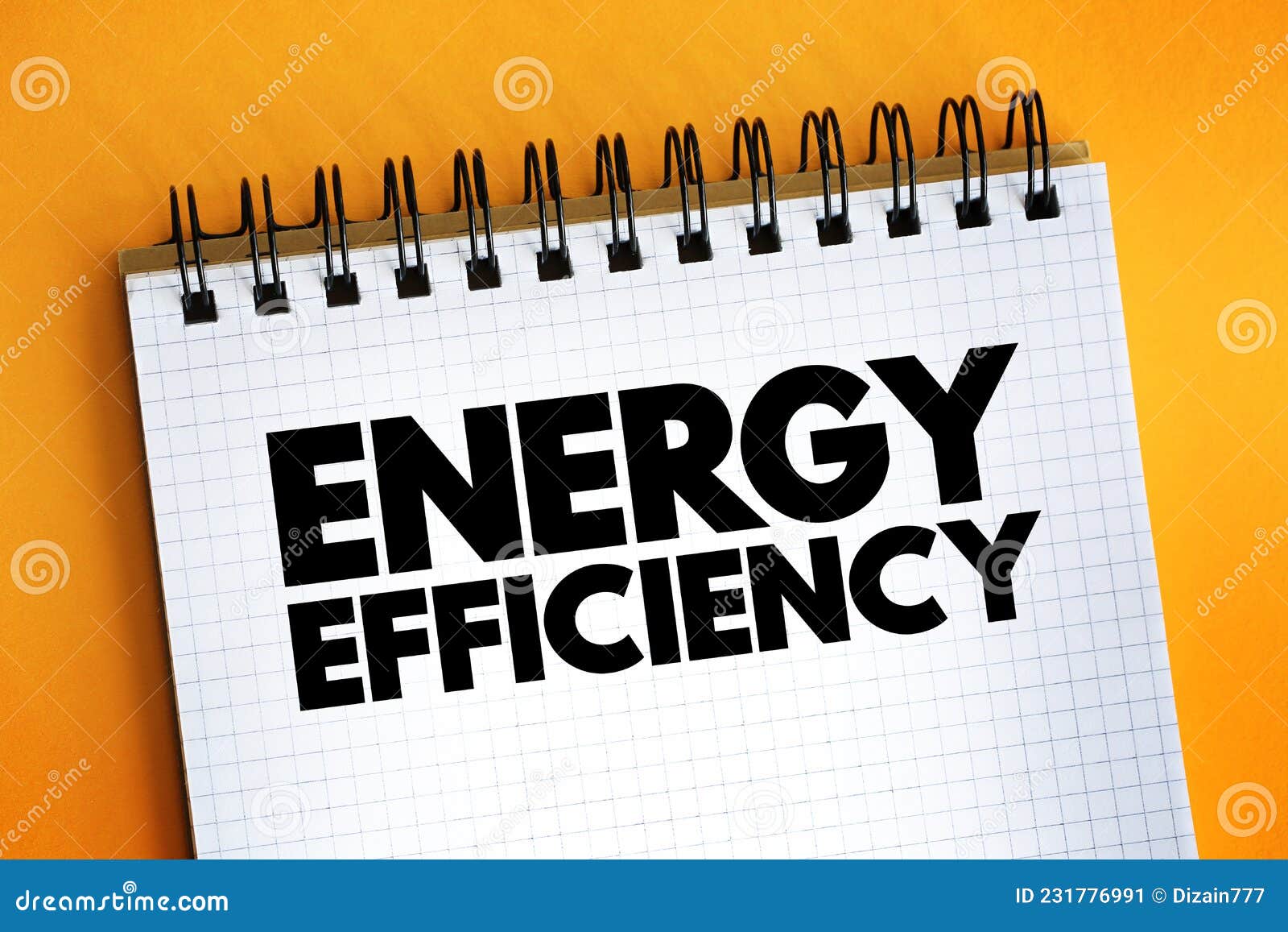 Energy Efficiency Text on Notepad, Concept Background Stock Image ...
