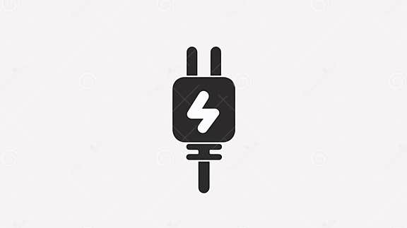 Energy Efficient Electric Plug Icon for Power and Technology Concepts Stock Illustration ...