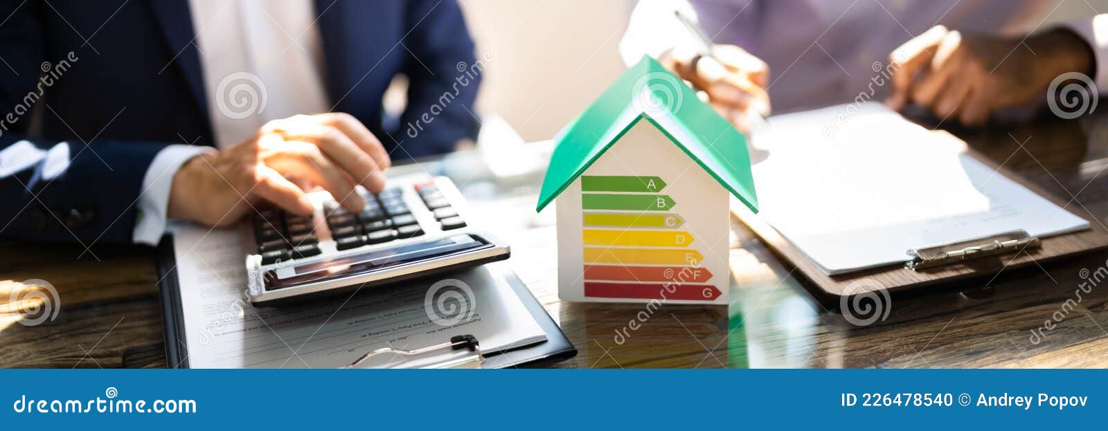 Energy Efficient House Audit Using Calculator Stock Photo - Image of ...