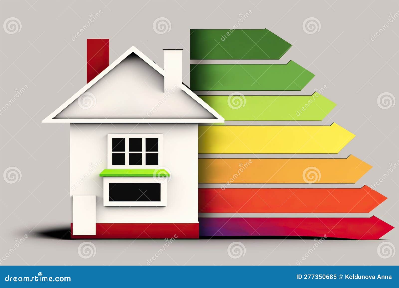 Energy Efficient House Concept with Classification Grade, Created with ...