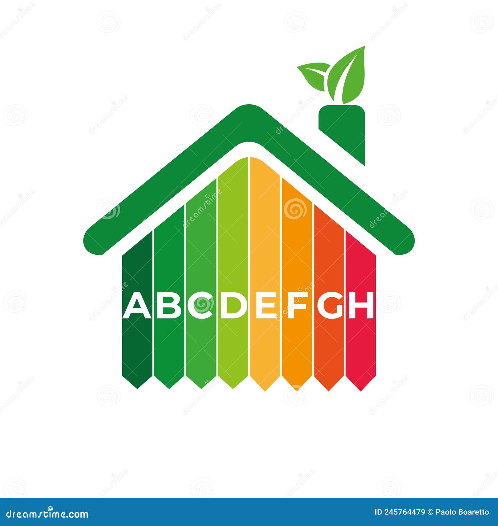 Energy Efficient House Concept with Classification Graph Sign Stock ...