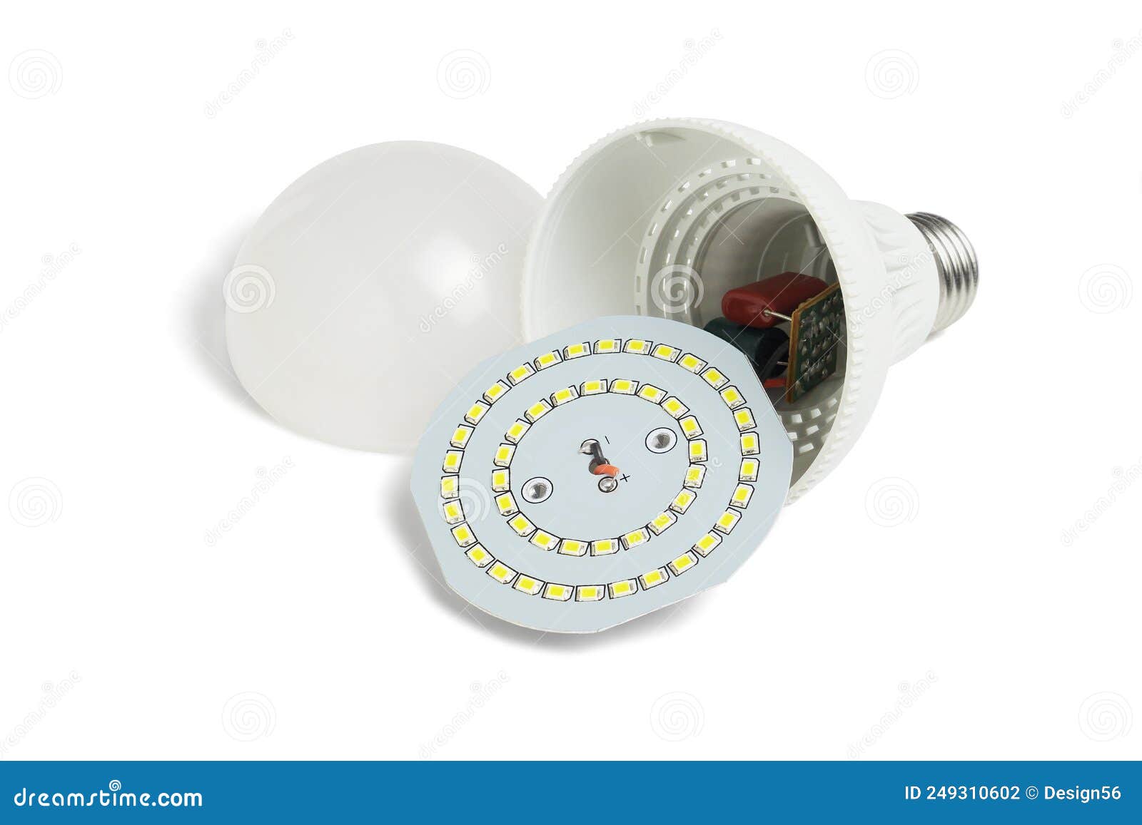 Energy Efficient LED Light Bulb Stock Photo - Image of circuit, metal ...