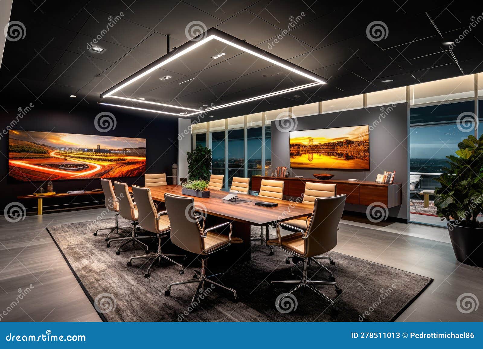 Energy-Efficient Office stock illustration. Illustration of office ...