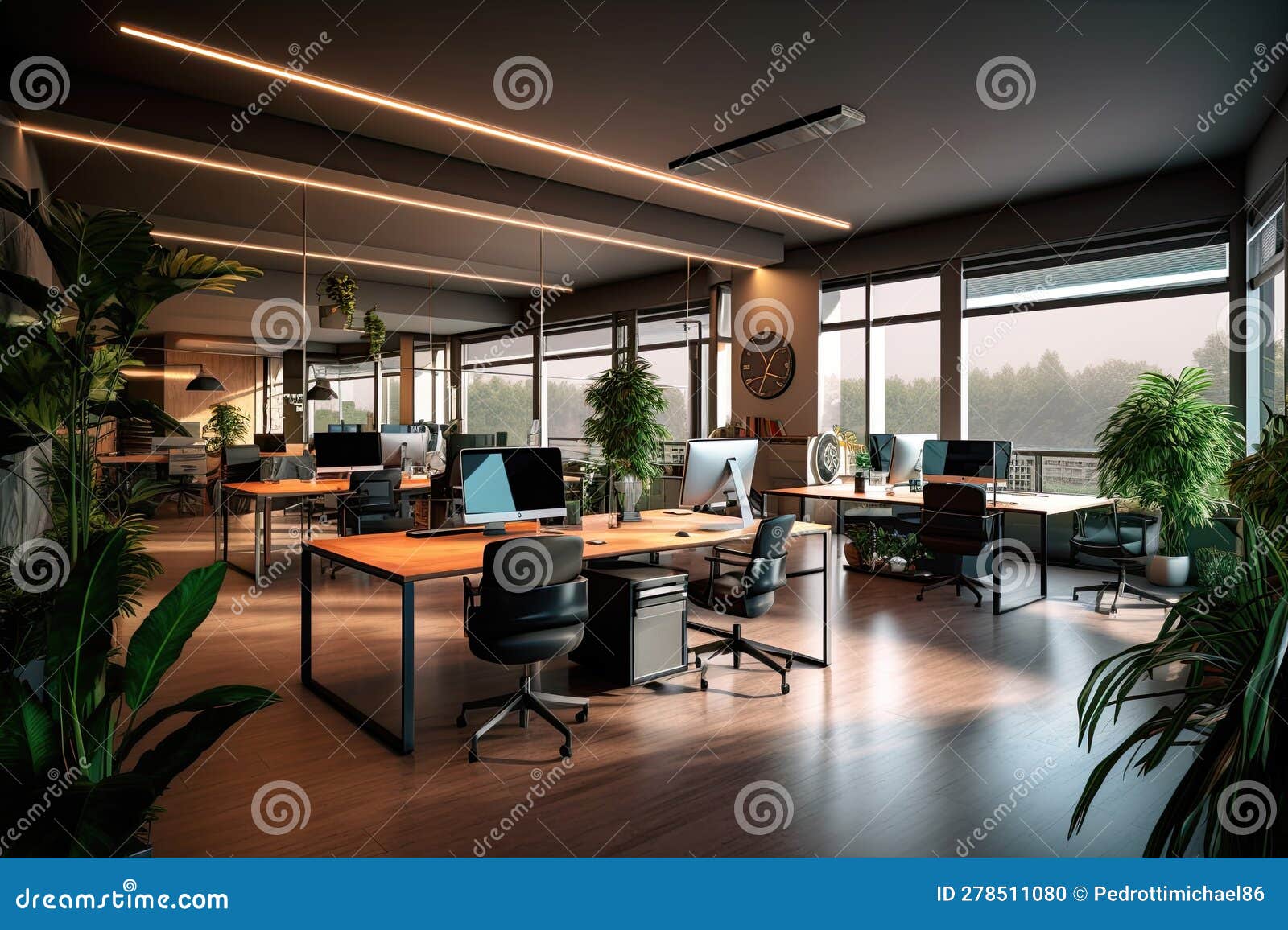 Energy-Efficient Office stock illustration. Illustration of energy ...