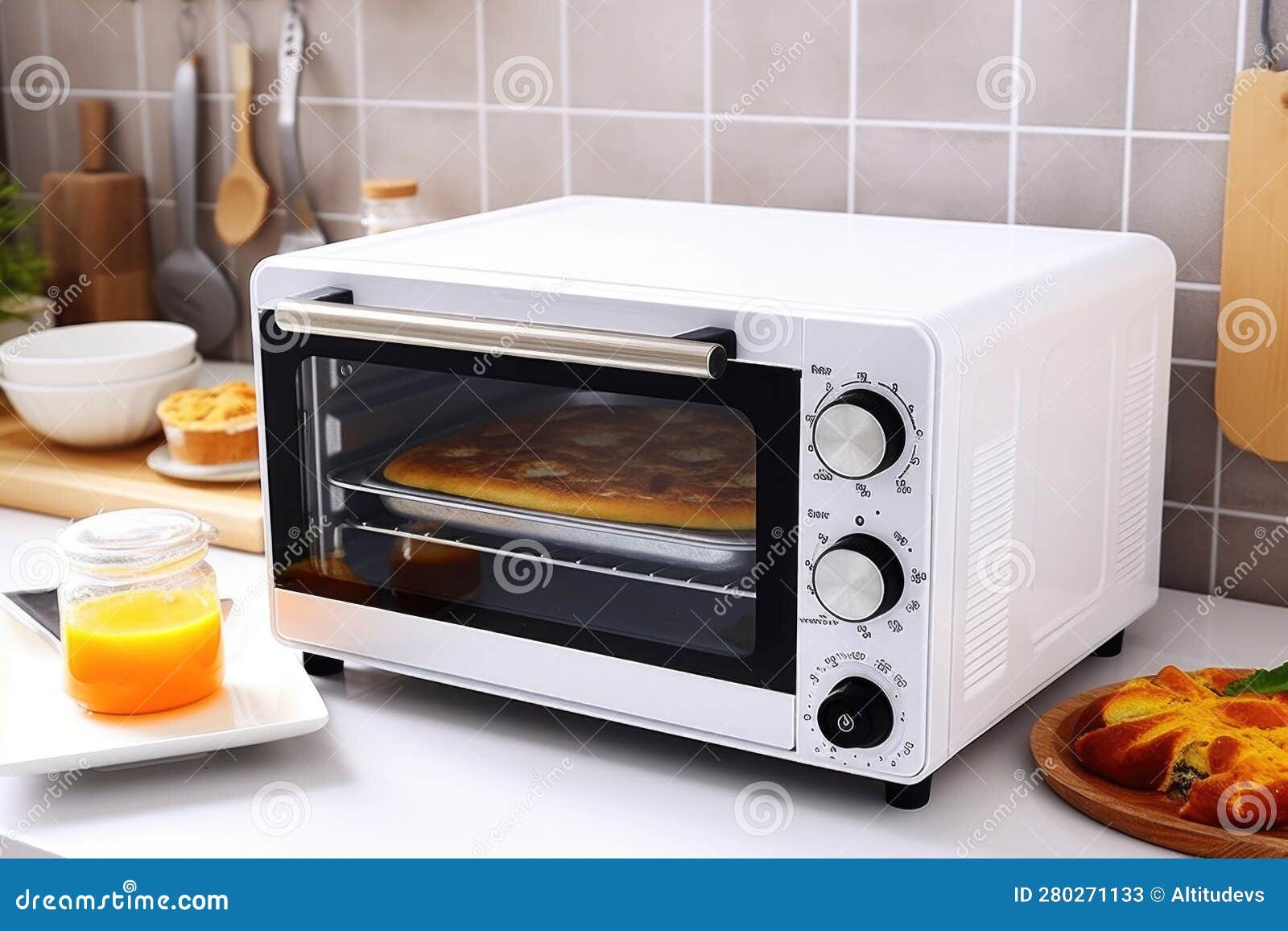 Energy-efficient Oven, with a Timer and Temperature Display, Baking ...