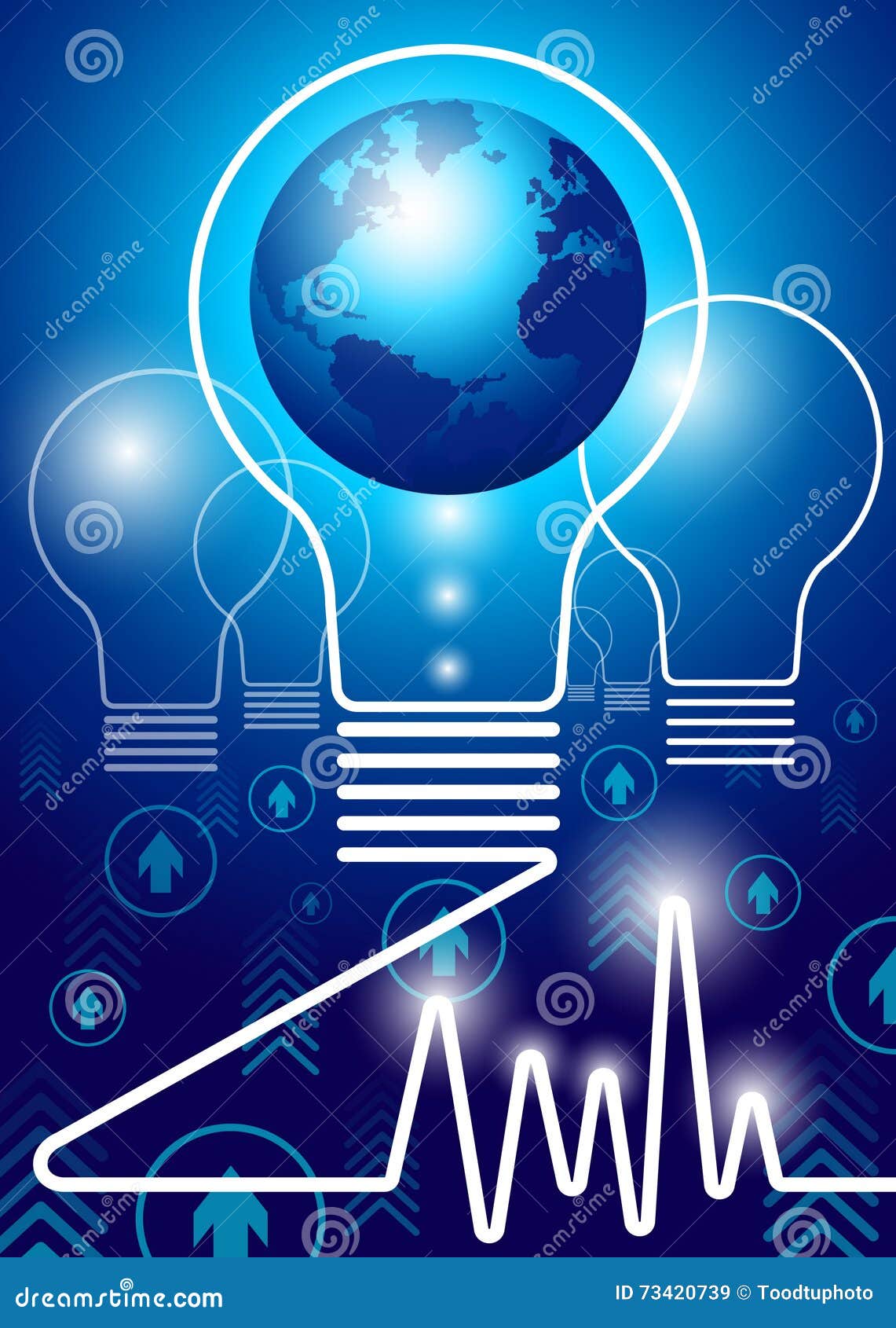 Energy electric for world stock vector. Illustration of blue - 73420739