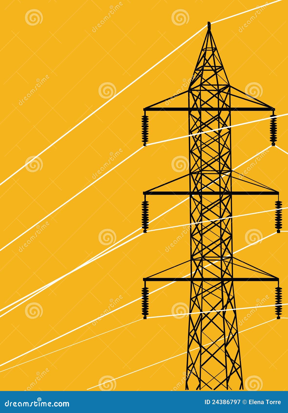 Energy Electrical Pylon Vector Stock Vector - Illustration of grid ...