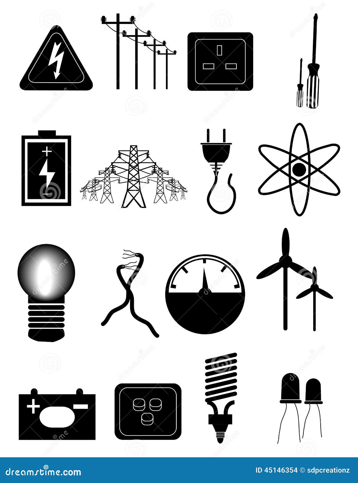 Energy and Electricity Icons Set Stock Vector - Illustration of website ... Energy and Electricity Icons Set Stock Vector - Illustration of website ...