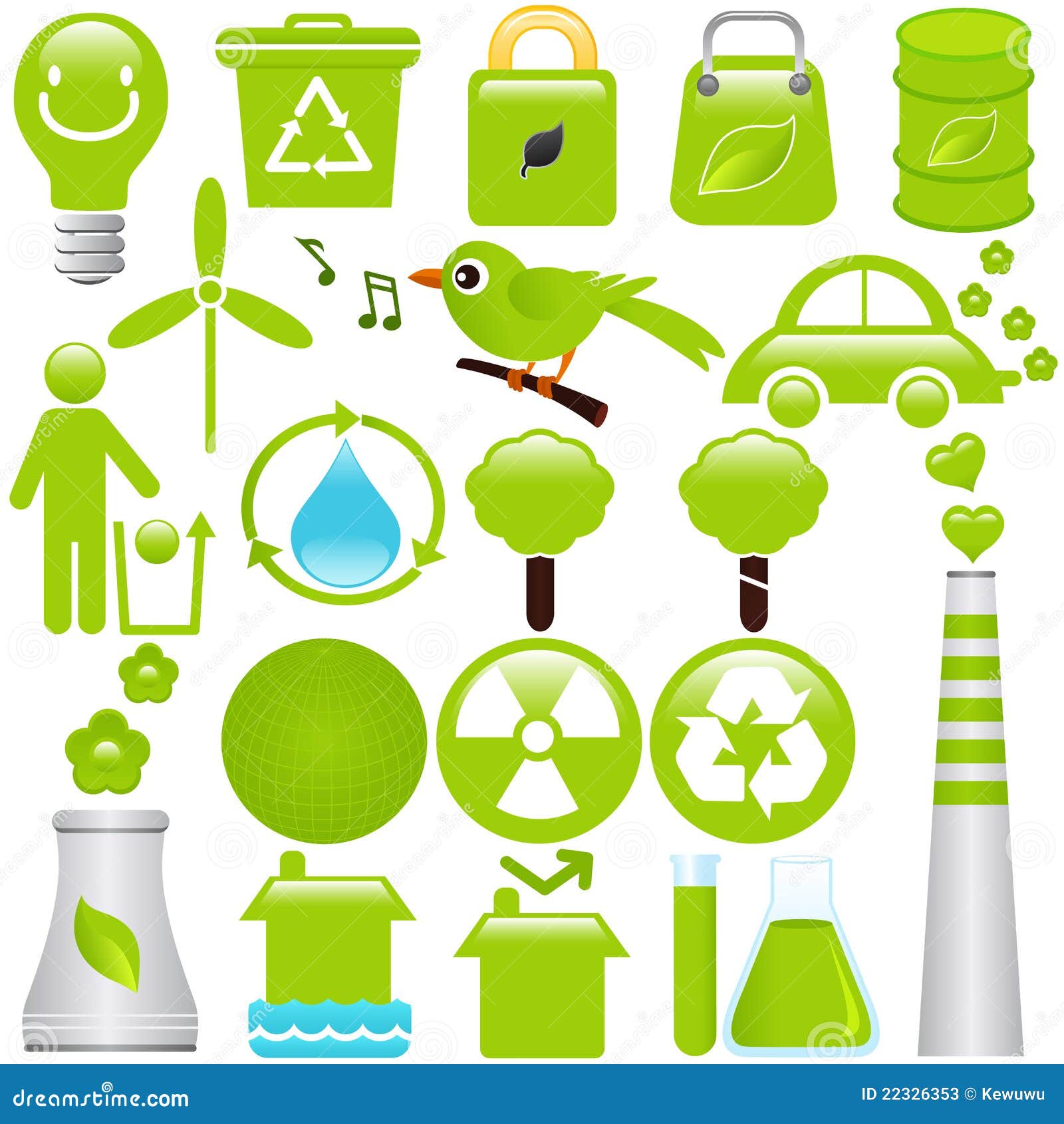 Environmental Conservation Symbols Vector Illustration | CartoonDealer ...