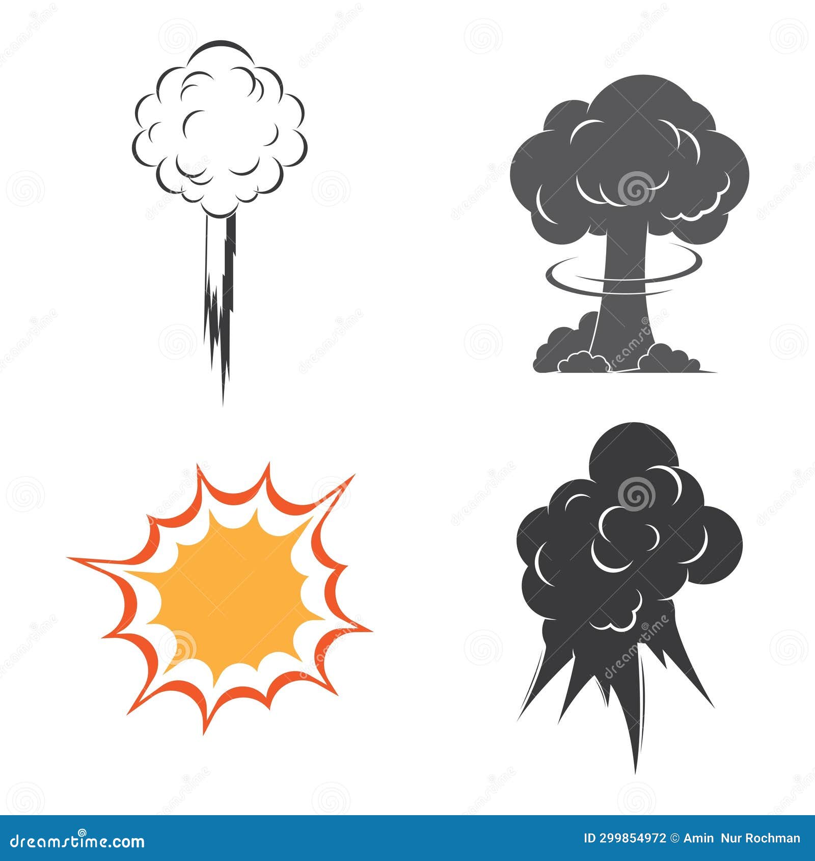 Energy Explosion Effect and Blast Vector Design Stock Illustration ...