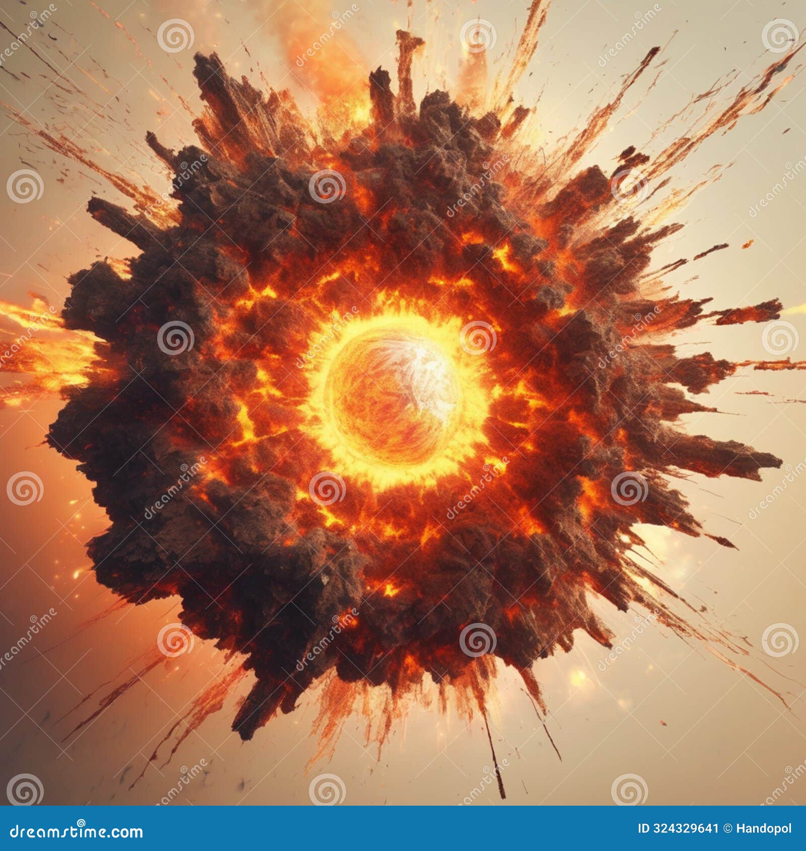 Energy Explosion the Planet is Burning Created by Artificial ...