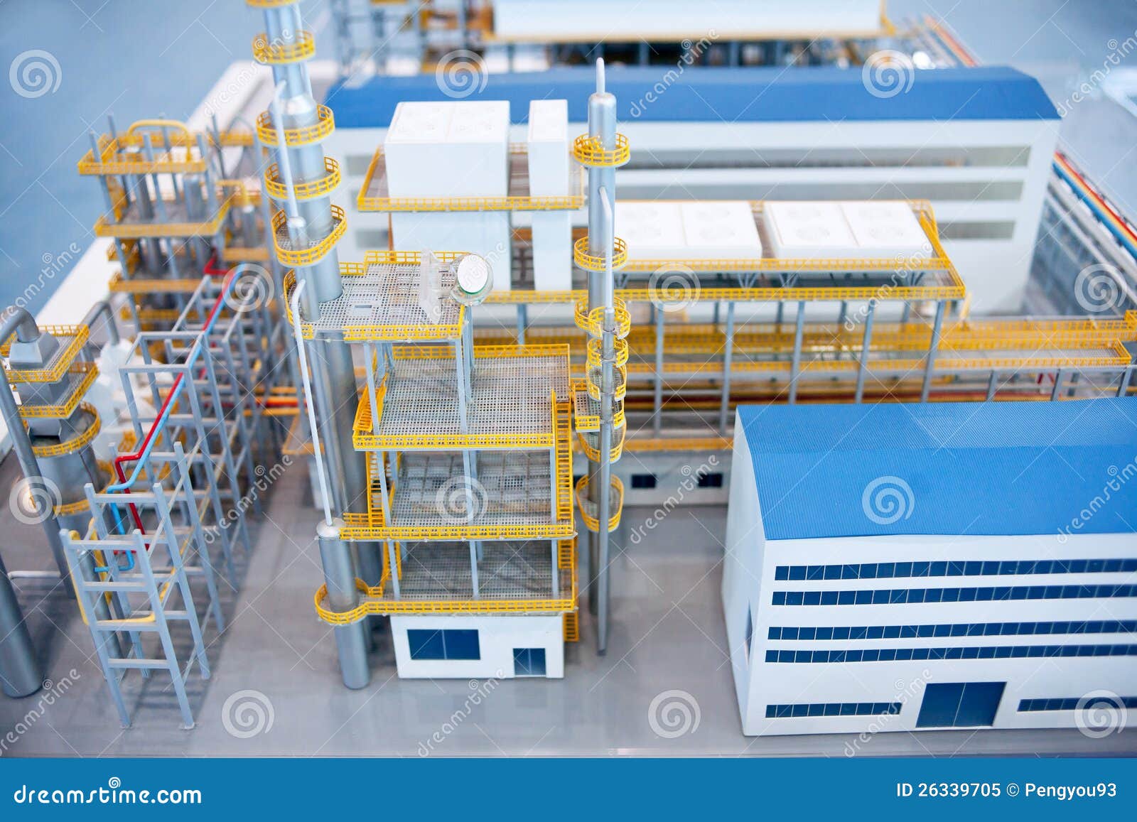 Energy Factory Production Line Building Models Stock Image - Image of ...