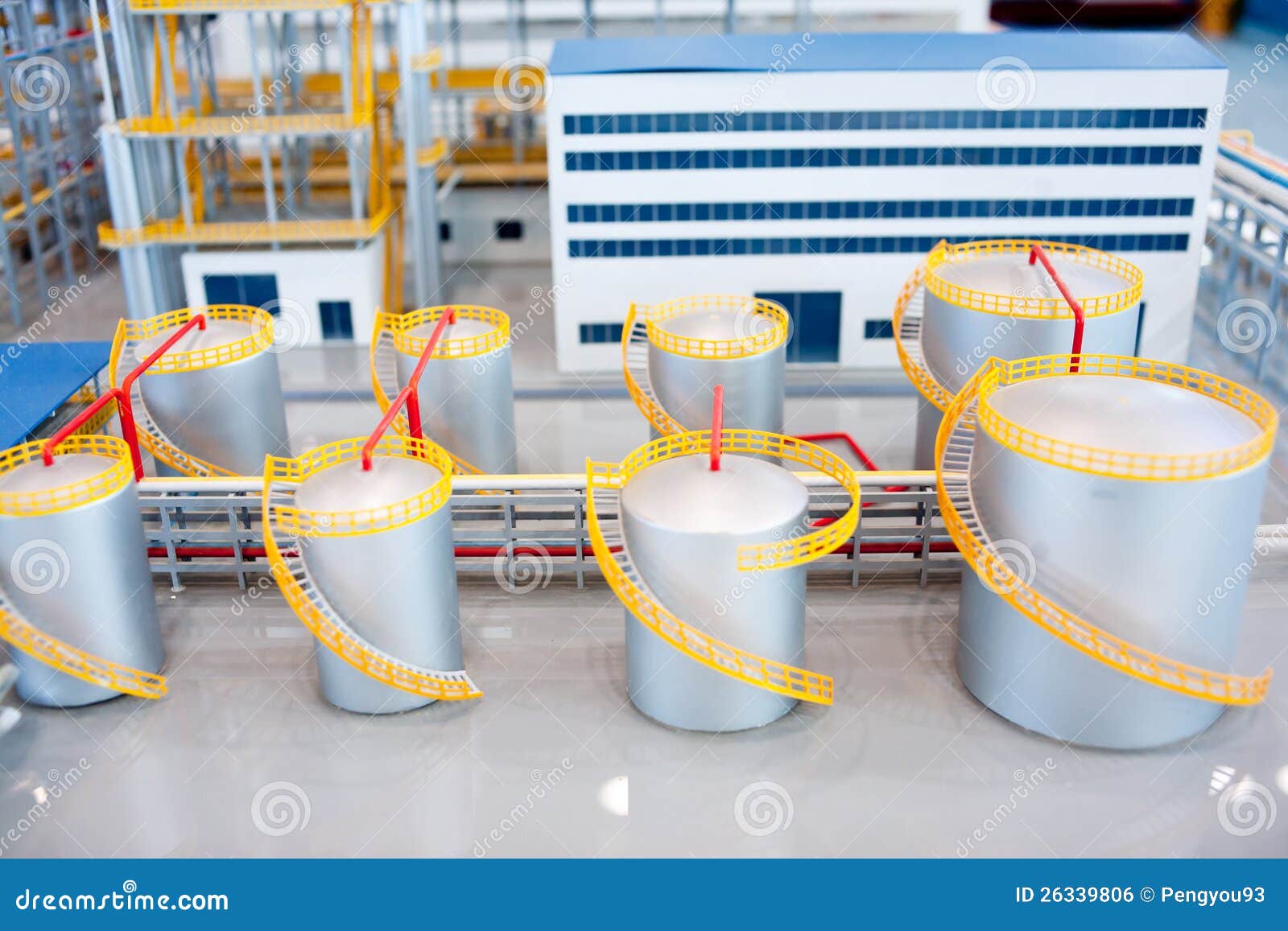 Energy Factory Production Line Building Models Stock Photo - Image of ...