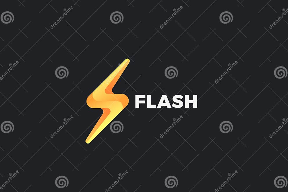 Energy Flash Lightning Bolt Logo Design Vector Template. Power Battery Technology Logotype Icon ...
