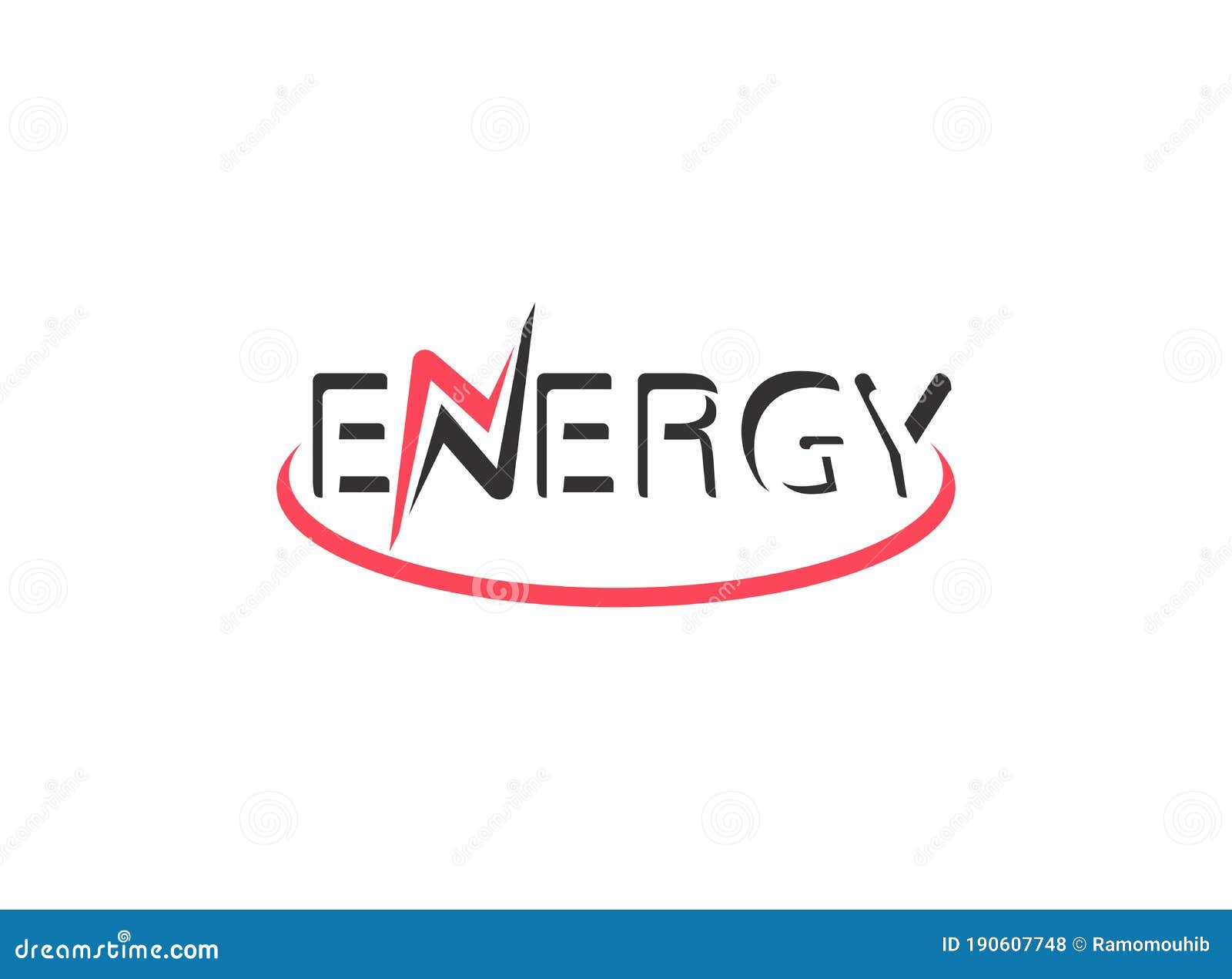 Energy Font Logo Design. Energy Text Logotype Stock Illustration ...