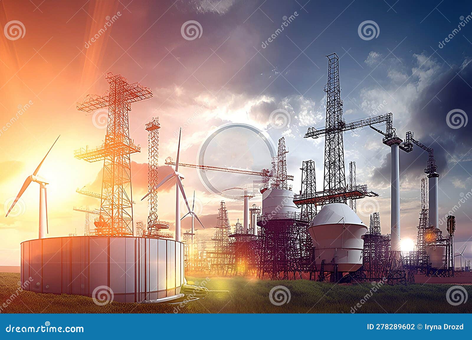 Energy Future Sources Concept. Energy Supply. Generative AI Stock ...