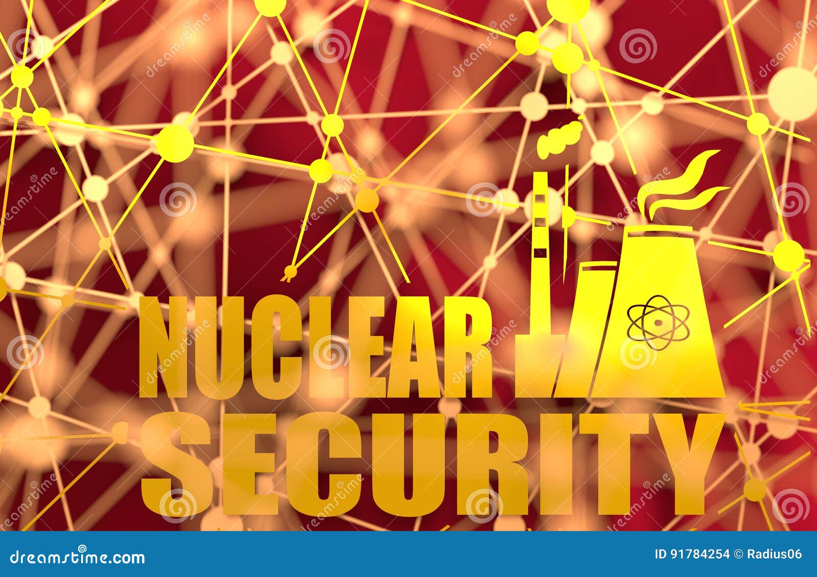 Energy Generation Atom Station Stock Illustration - Illustration of ...