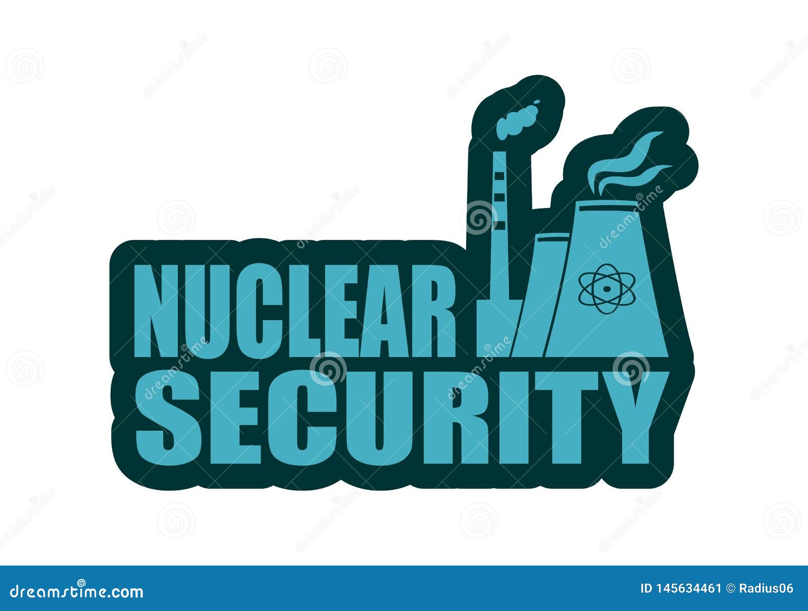 Energy Generation Atom Station Stock Vector - Illustration of pollution ...