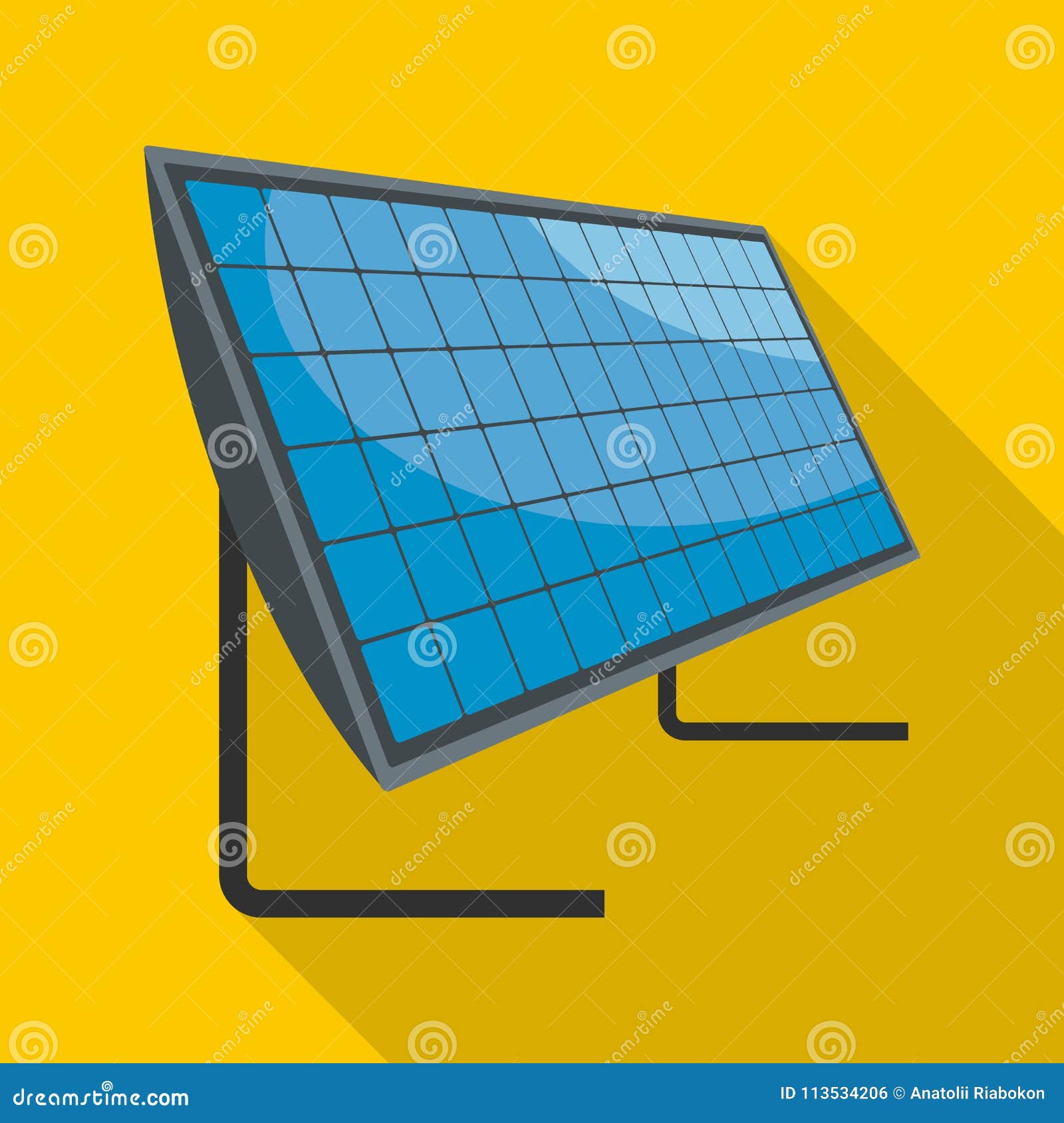 Energy Generation Icon, Flat Style Stock Vector - Illustration of icon ...