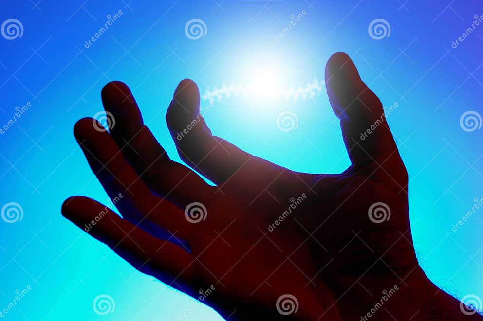 Energy Glowing between Fingers Stock Photo - Image of grip, human: 2138110