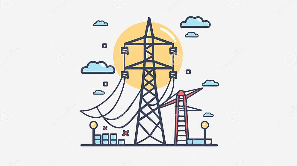 Energy Grid Icon for Power and Energy Industry Professionals Stock ...