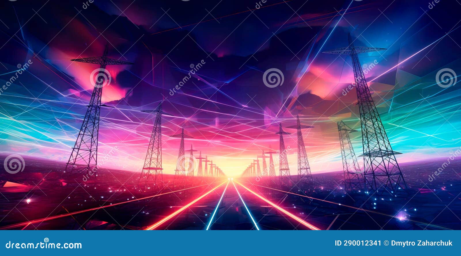 Energy Grid with Interconnected Power Lines and Renewable Energy ...