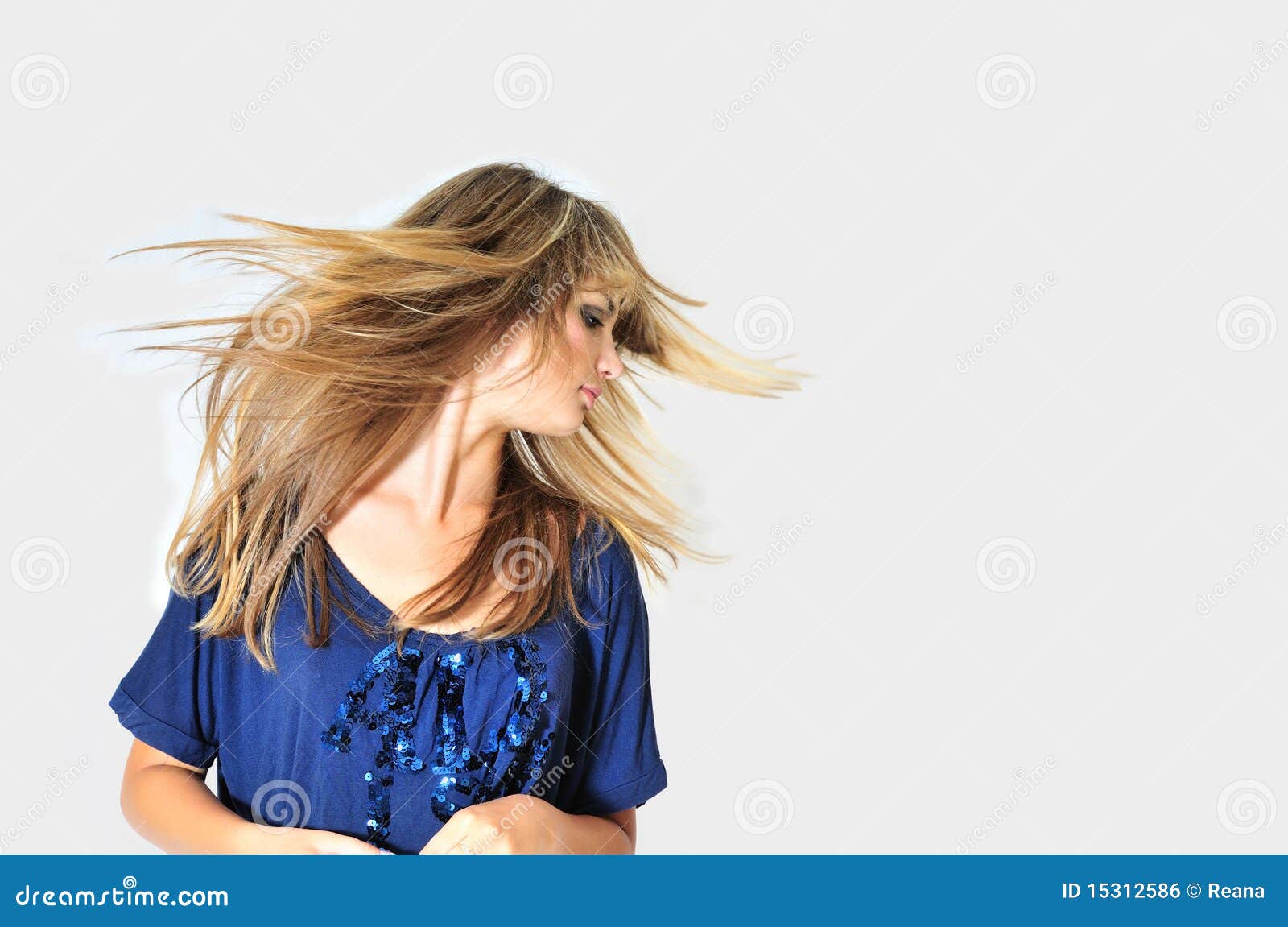 Energy in hair stock photo. Image of blow, face, girl - 15312586