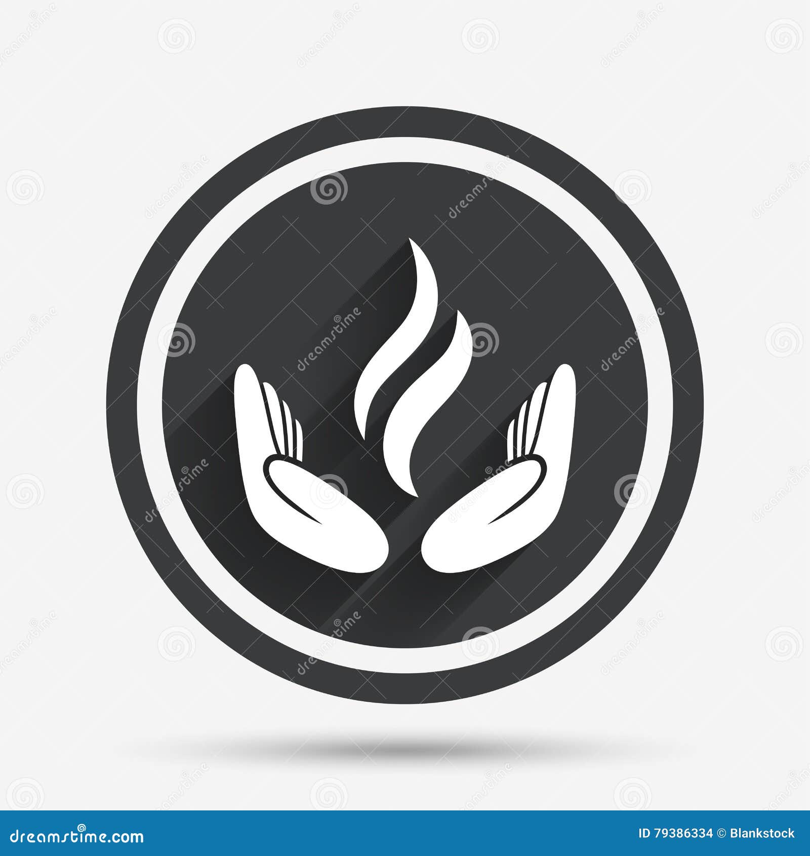Energy Hands Sign Icon. Power from Hands Symbol Stock Vector ...