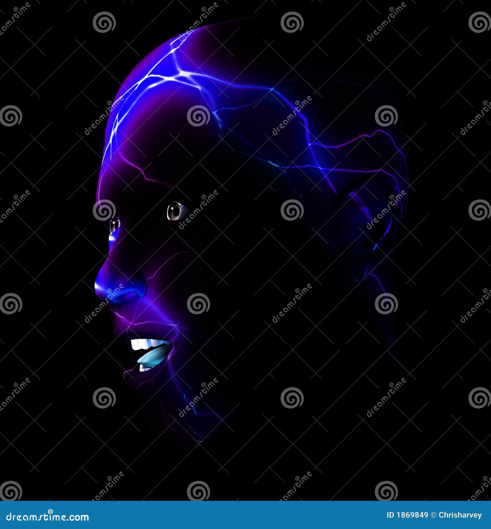 Energy Head 3 stock illustration. Illustration of electric - 1869849