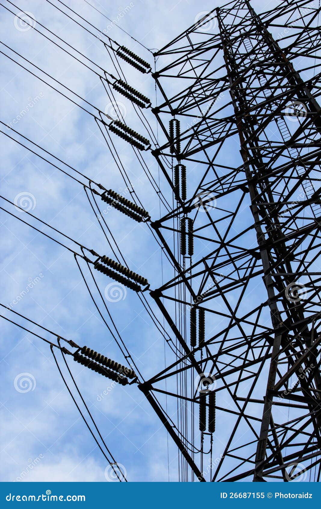 Energy High Voltage Powerline Stock Image - Image of distribution ...