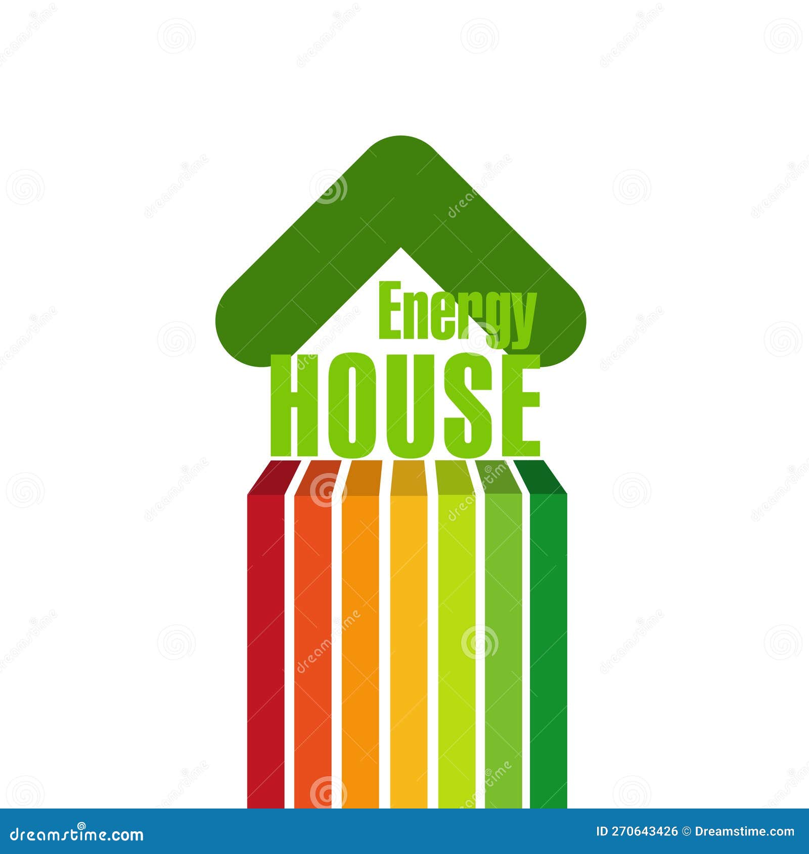 Energy House. Energy Chart. 3d Vector Illustration. Chart Concept Stock ...