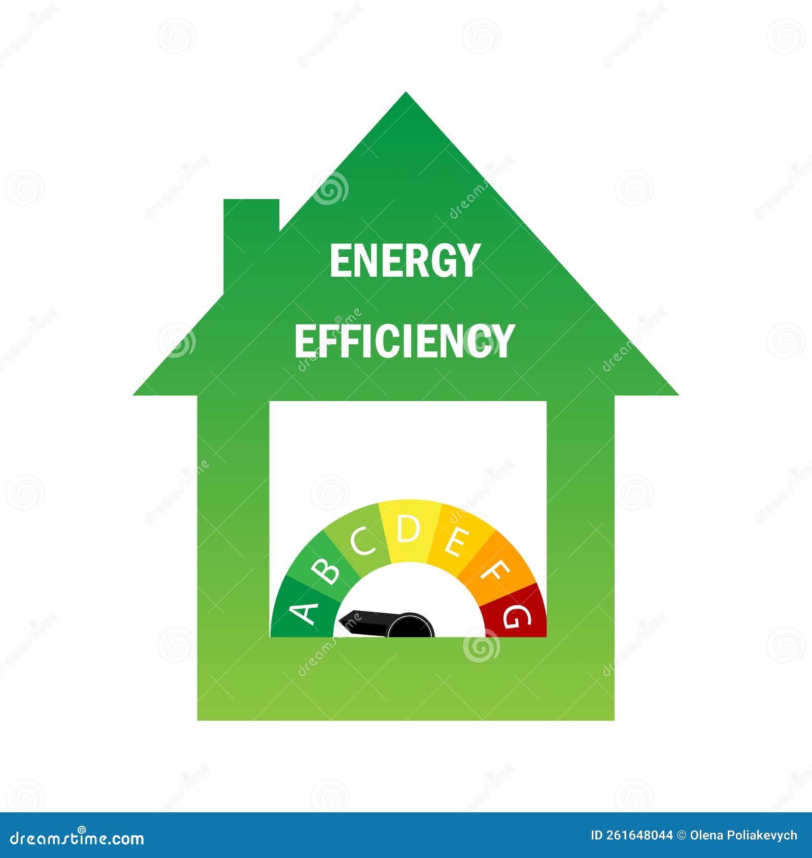 Energy House. Energy Chart. 3d Vector Illustration. Chart Concept ...