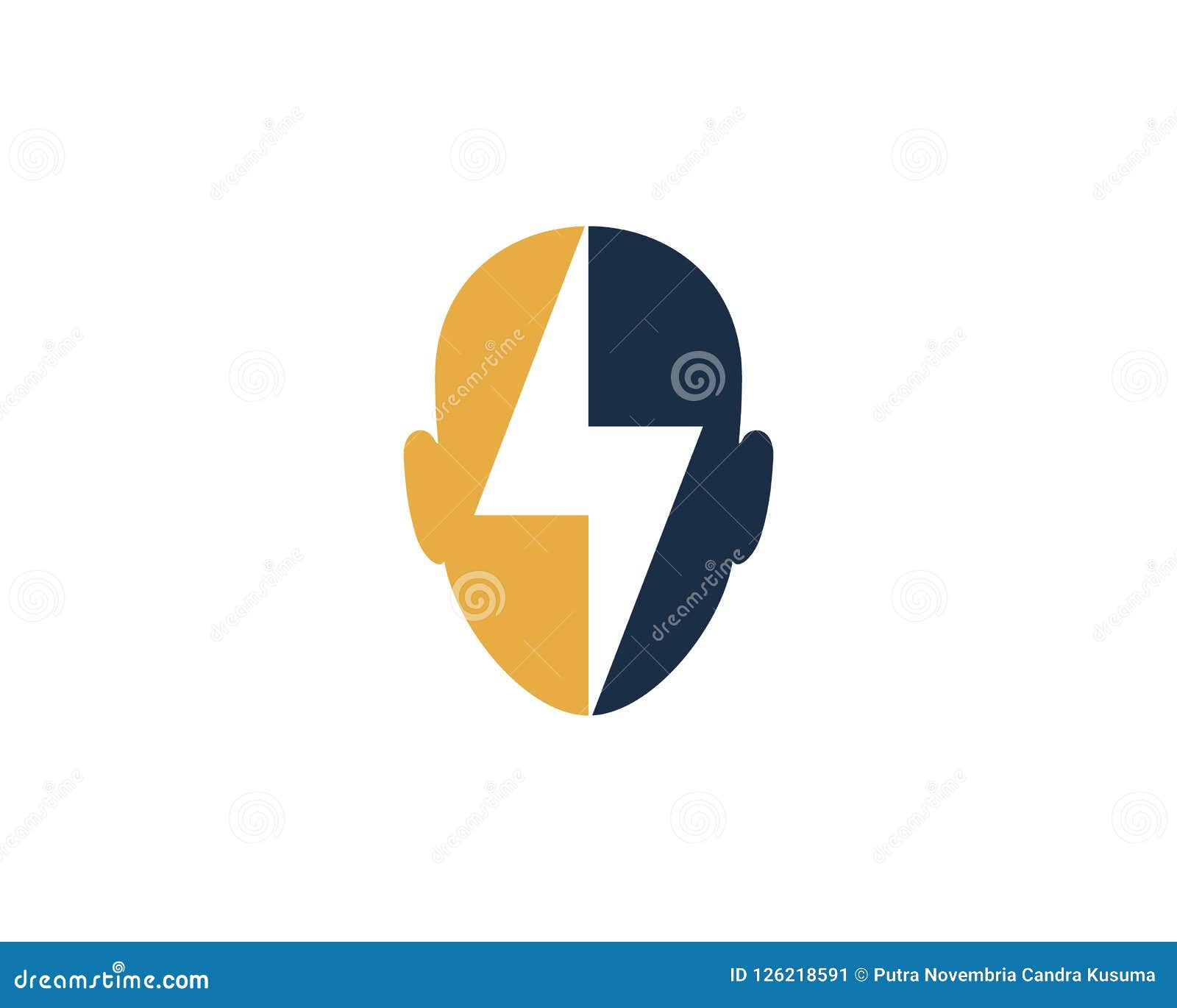 Energy Human Head Logo Icon Design Stock Vector - Illustration of head ...