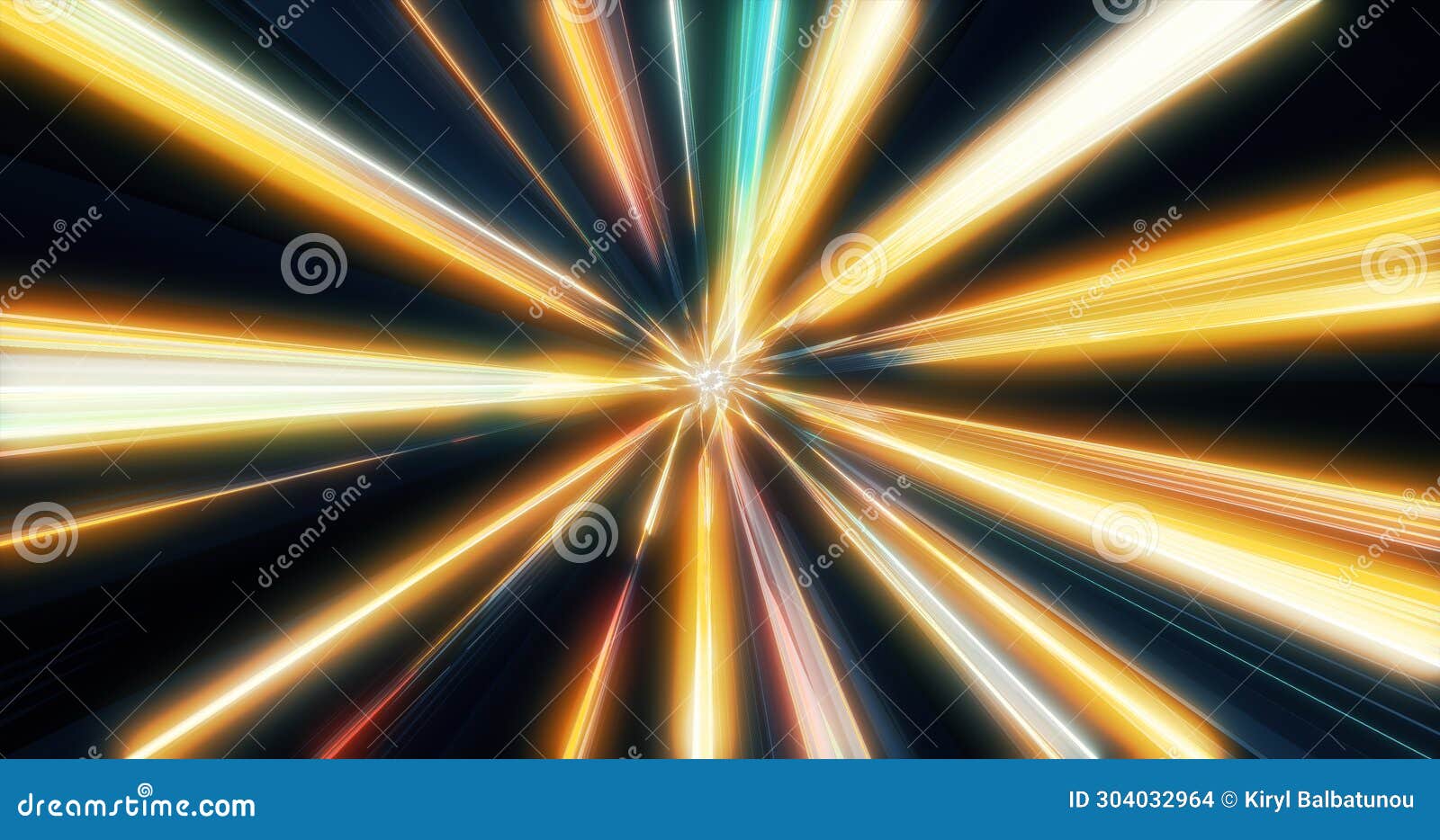 Energy Hyper Tunnel Yellow Background with Neon Lights and Stripes ...