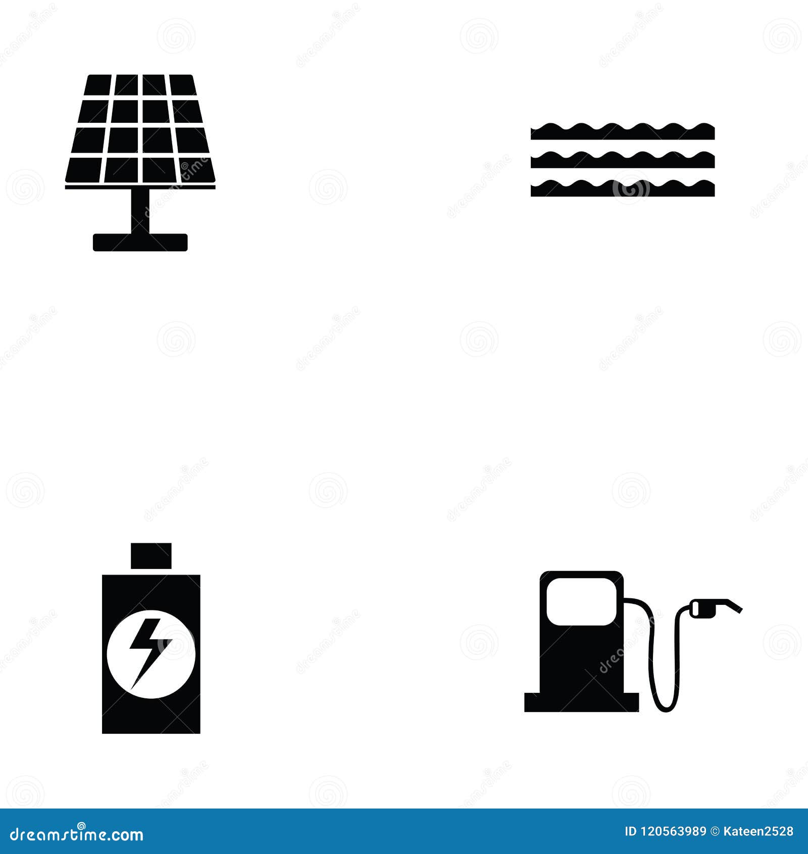 Energy icon set stock vector. Illustration of ecology - 120563989