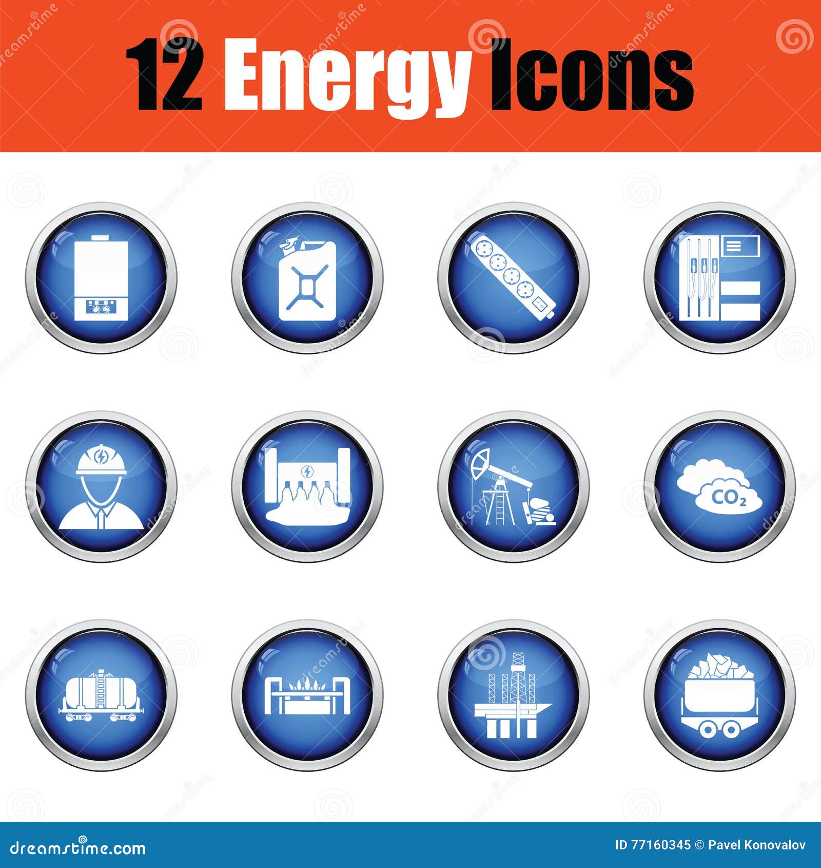 Energy icon set. stock vector. Illustration of burner - 77160345