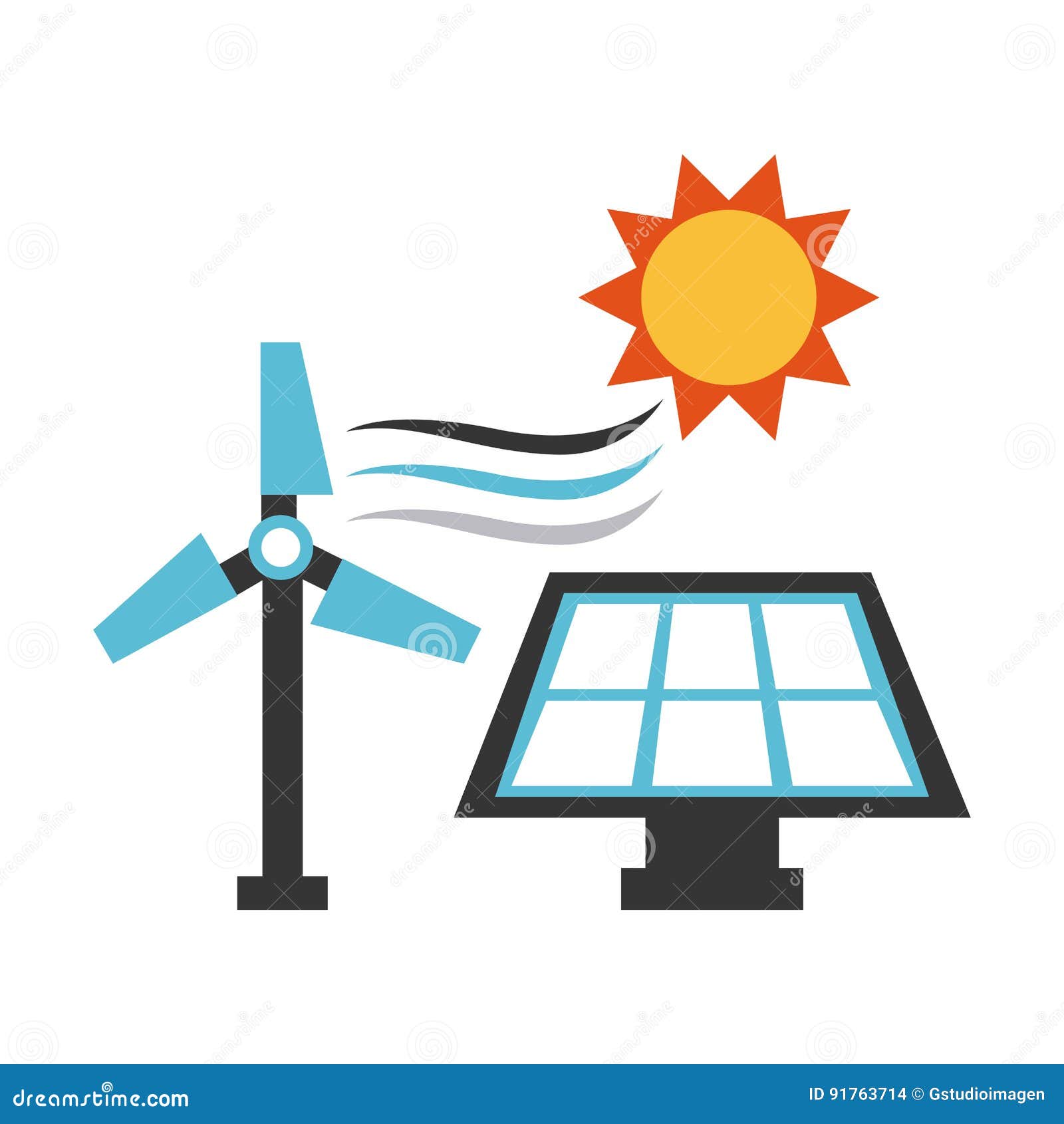 Energy Industry Concept Icon Stock Vector - Illustration of element ...
