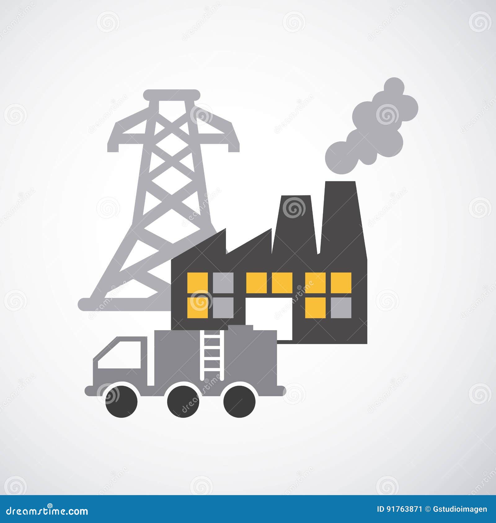Energy Industry Concept Icon Stock Vector - Illustration of icon, sign ...