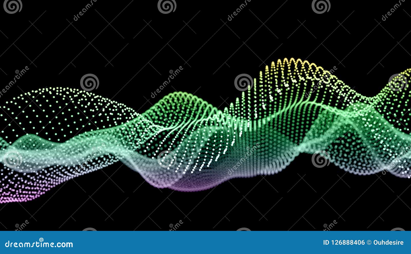 Flowing Energy Particles Background Stock Illustration - Illustration ...