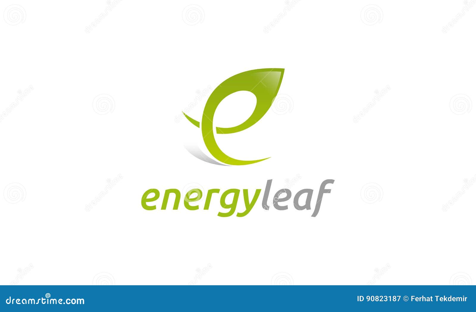 Energy Leaf Logo stock vector. Illustration of leaves - 90823187