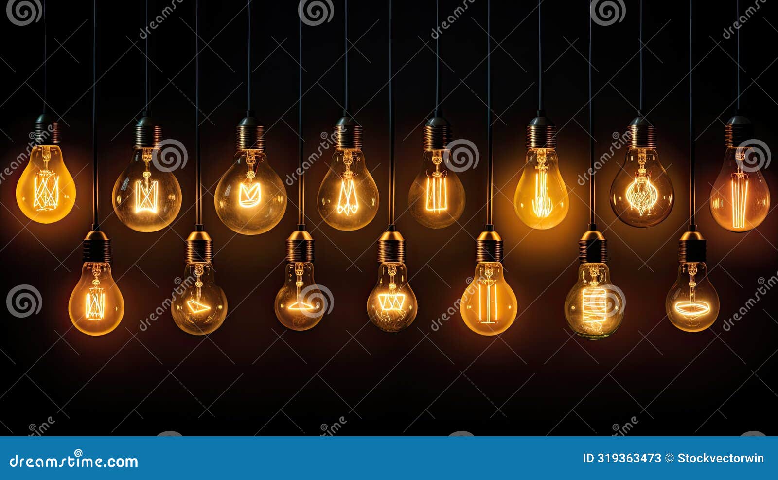Energy light bulb types stock illustration. Illustration of vintage ...