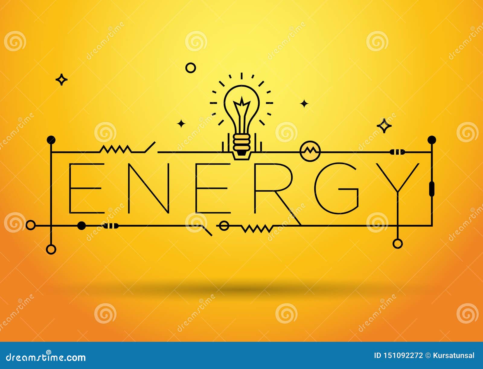 Energy Linear Vector Design Stock Vector - Illustration of stroke ...