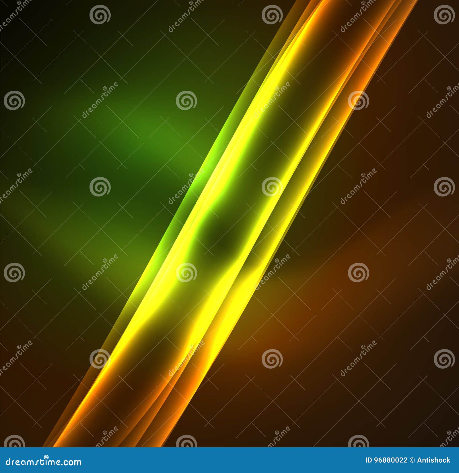 Energy Lines, Glowing Waves in the Dark, Vector Abstract Background ...