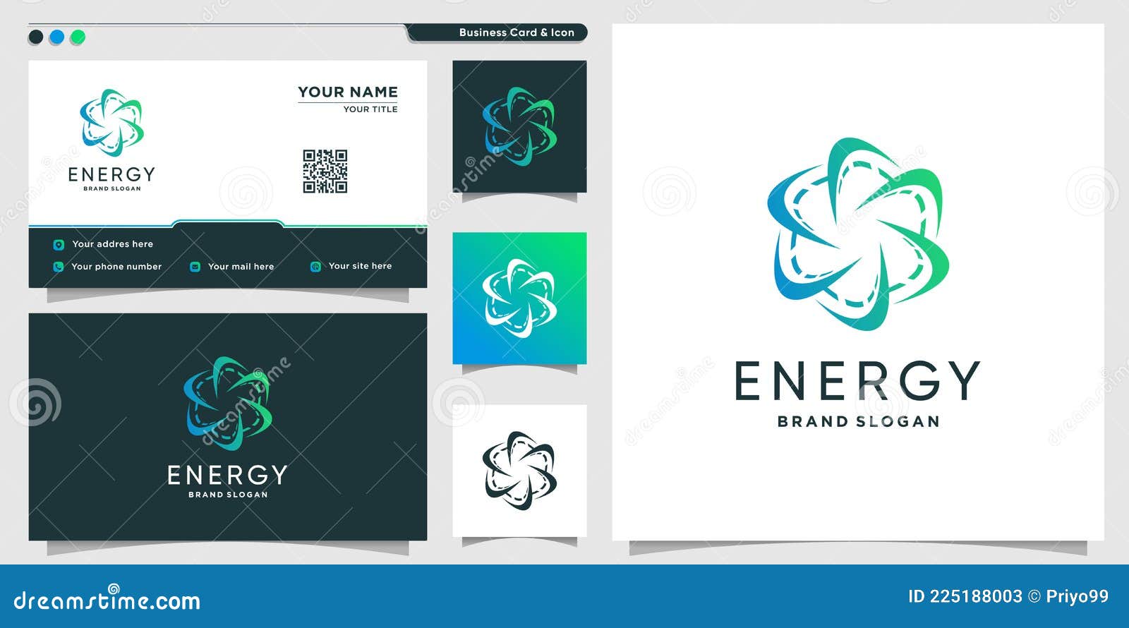 Energy Logo Template with Modern Creative Concept Premium Vector Stock ...