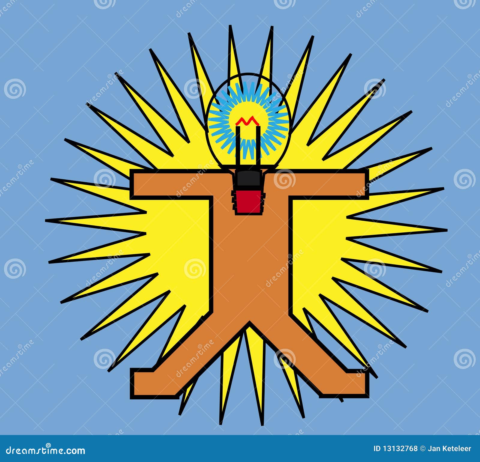 Energy man stock illustration. Illustration of building - 13132768