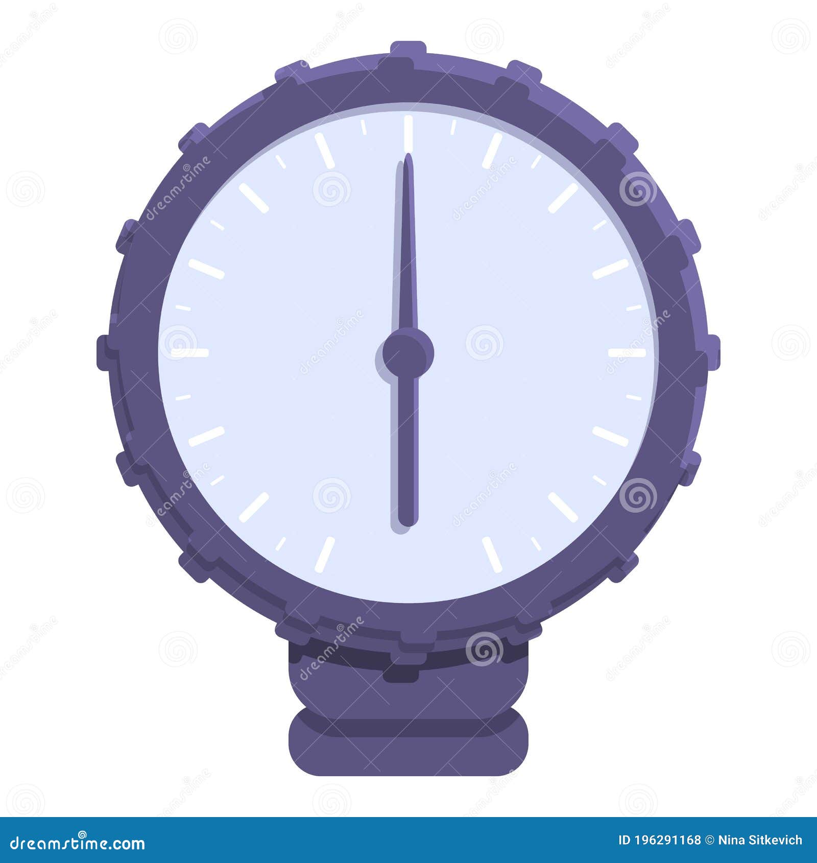 Retro Manometer. Realistic Vintage Pressure Gauge. Metallic Pressure ...