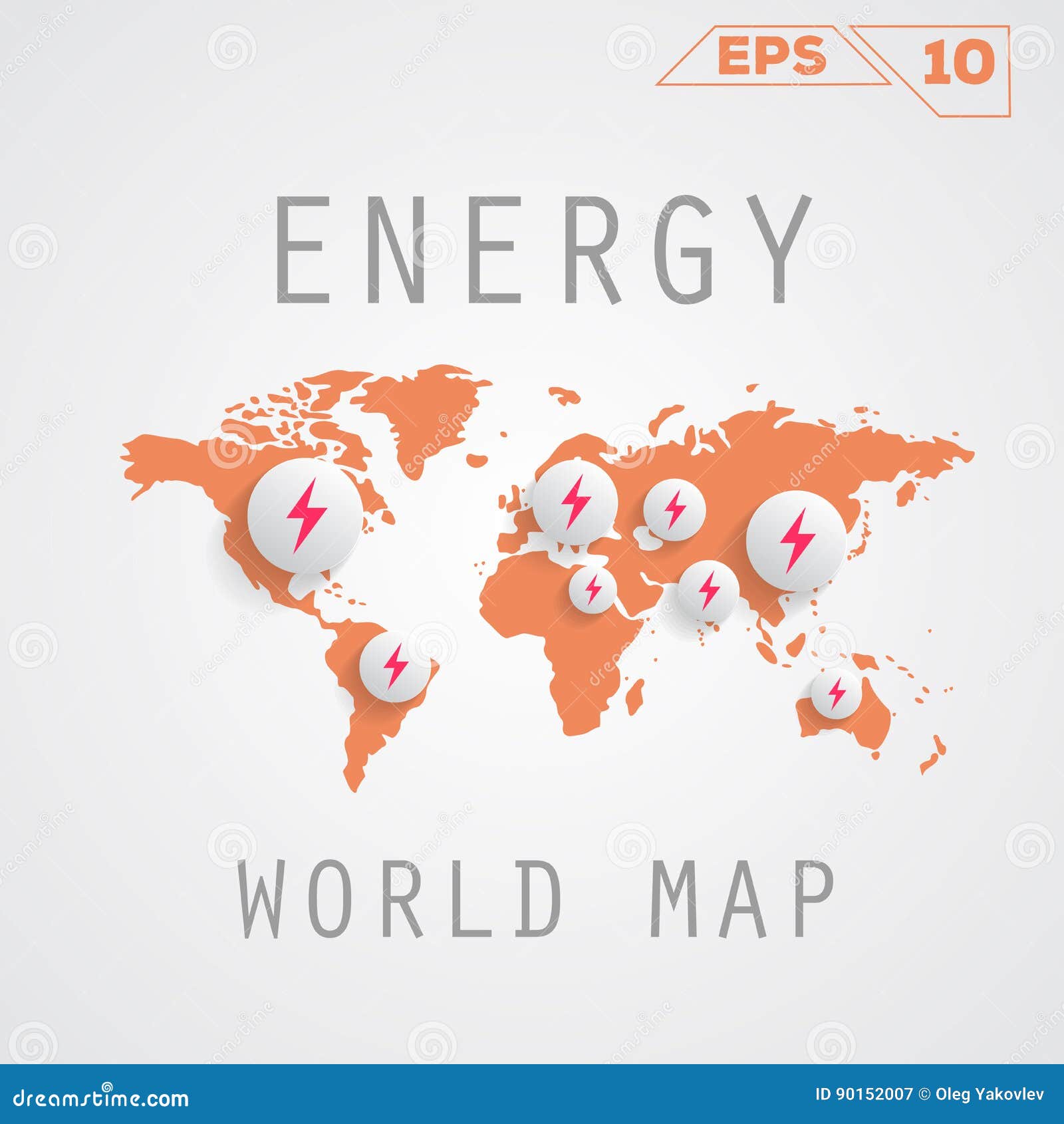 Energy map stock vector. Illustration of graphic, business - 90152007