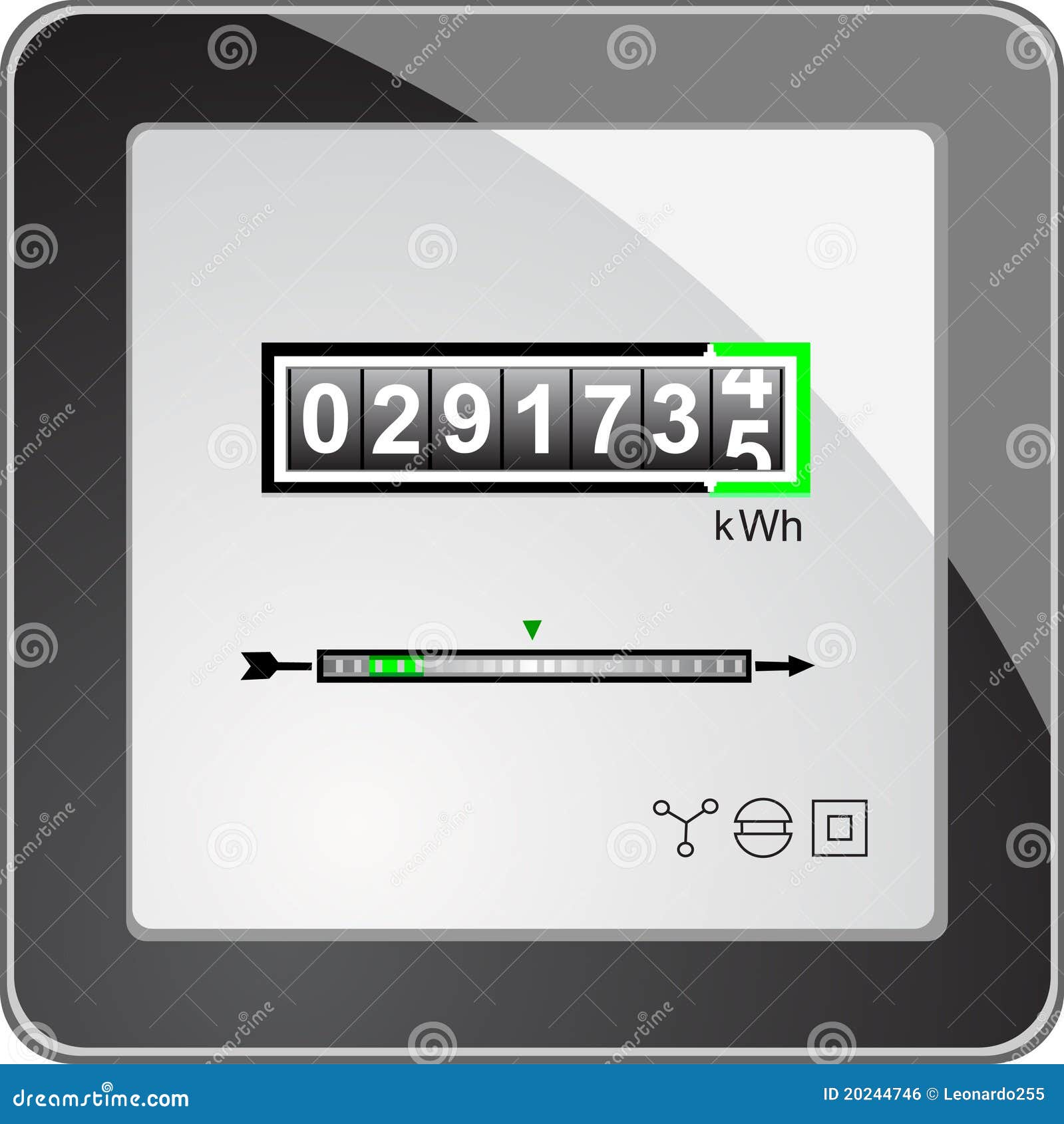 Energy Meter Icon. Speedometer Manometer Tachometer Industrial Control ...