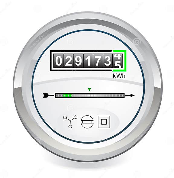 Energy meter stock vector. Illustration of amperage, tool - 21981663