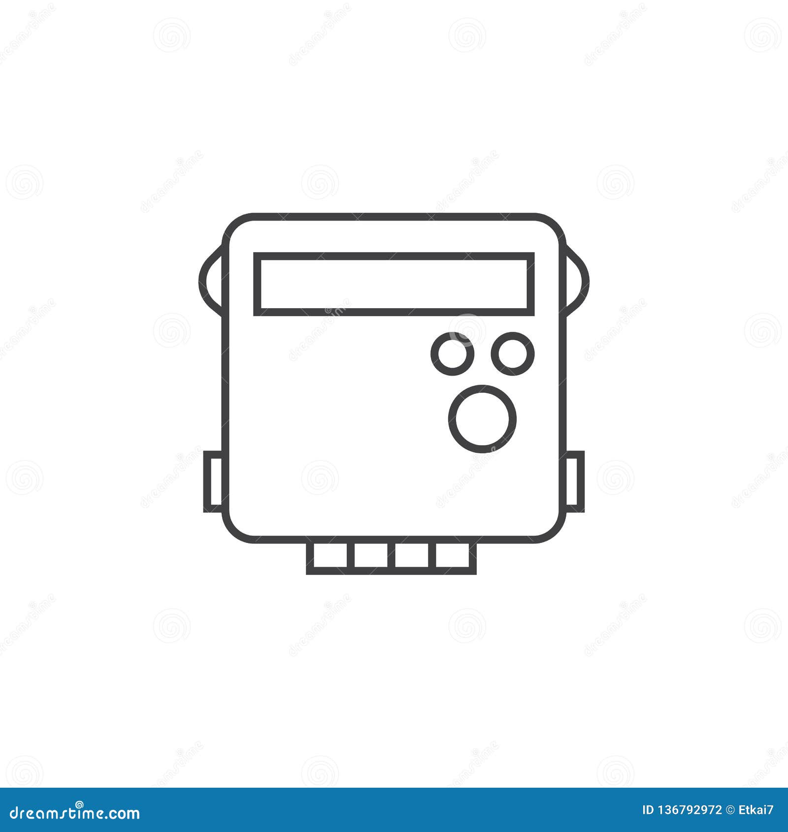 Energy Meter Outline Icon Vector Design Illustration Stock Vector ...